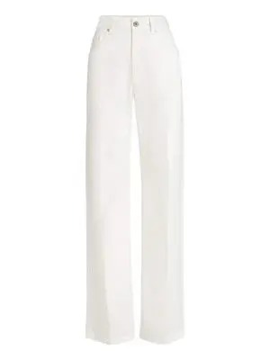 Brunello Cucinelli Flared Cotton Jeans - White