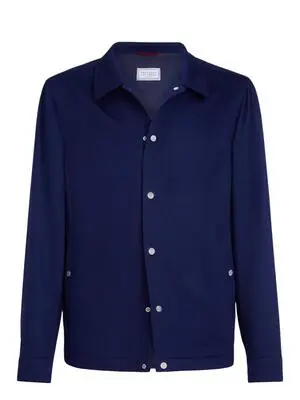 Brunello Cucinelli Cashmere Overshirt - Blue