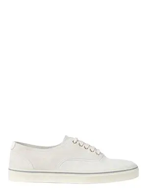 Brunello Cucinelli Suede Low Top Sneakers - White
