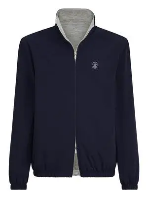 Brunello Cucinelli Reversible Logo Jacket - Blue