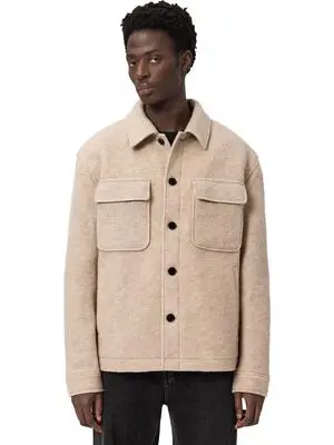 ALLSAINTS Cayson Wool Blend Jacket Nutmeg Brown