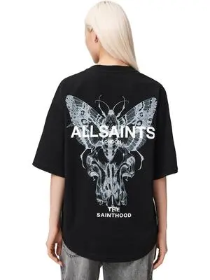 ALLSAINTS Halis Oversized Amelie T-Shirt Black