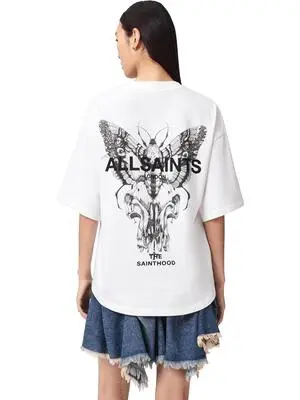 ALLSAINTS Halis Oversized Amelie T-Shirt White