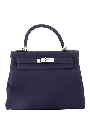 HERMES Kelly 28 Handbag - Bleu Nuit