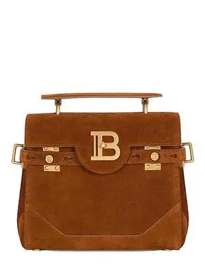 Balmain B-buzz 23 Suede Bag - Brown
