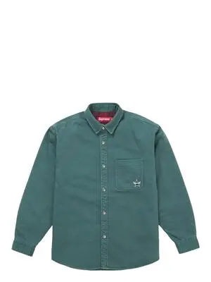 Supreme Quilted Lined Denim Snap Shirt - Teal