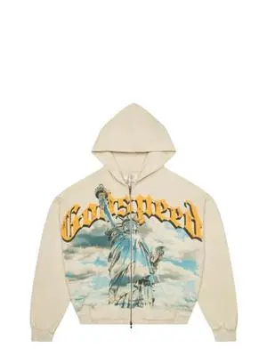 GODSPEED Chrome Liberty Zip V2 Hoodie - Bone