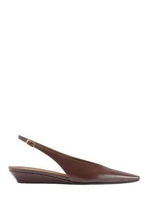 GIUSEPPE ZANOTTI Virginia Leather Wedge Ballerinas - Gold
