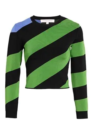 Carolina Herrera Striped Stretch-knit Top - Green