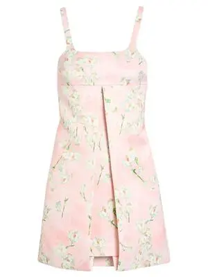 EMILIA WICKSTEAD Levisa Layered Floral-print Mini Dress - Baby Pink