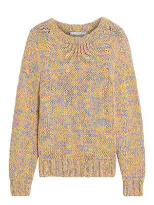 Oscar De La Renta Marled Cotton Sweater - Multicolor