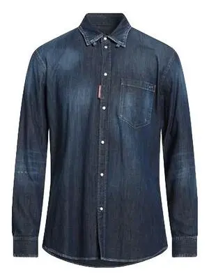 Dsquared2 Denim Shirt Size Cotton, Elastane - Blue