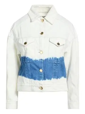 TRUSSARDI Cotton Denim Trucker Jacket - White