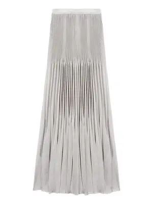Giorgio Armani Pleated Viscose Oversized Skirt - Beige