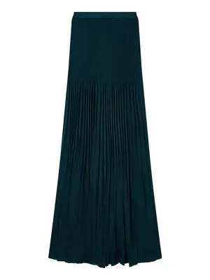 Giorgio Armani Pleated Viscose Oversized Skirt - Green