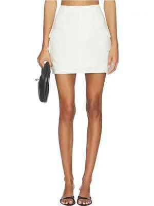 Onia Linen Utility Mini Skirt - White