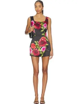 MUMA WORLD Moschata Vines Eris Mini Dress - Black