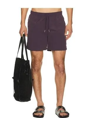 BATHER Solid Classic Swim Trunk - Solid Plum