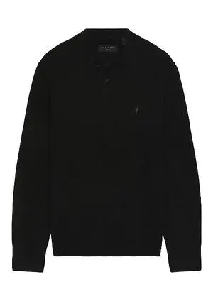 ALLSAINTS Statten Long Sleeve Polo - Black