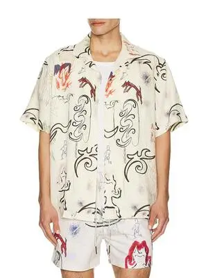 Oas Paradox Cuba Shirt In Cream - Light Multi