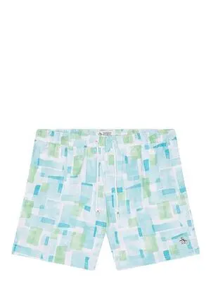 ORIGINAL PENGUIN 7" Volley Swim Shorts - Bright White