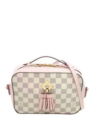 LOUIS VUITTON 2019 Damier Azur Saintonge Crossbody Bag - White