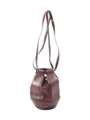 CARTIER 2010s Mast Line Leather Bucket Bag - Red