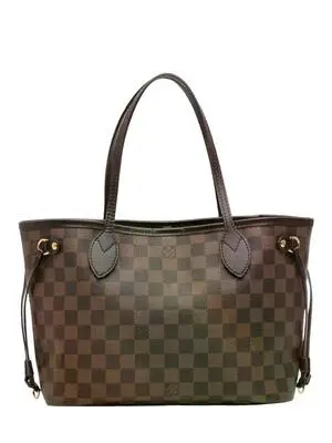 LOUIS VUITTON 2017 Damier Ebene Neverfull Pm Tote Bag - Brown