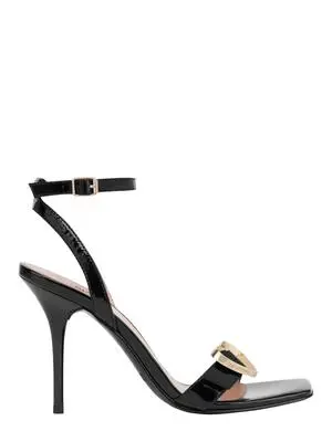 MOSCHINO Heart Buckle Stiletto Sandals