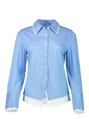 Veronica Beard Bonnie Collared Shirt - Blue