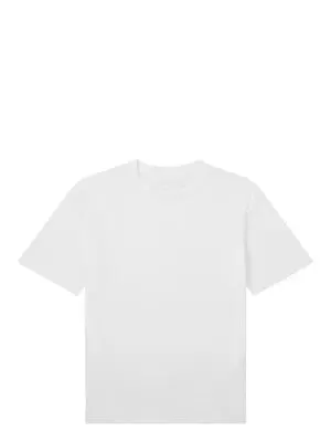 Fedeli Organic Cotton-jersey T-shirt - White