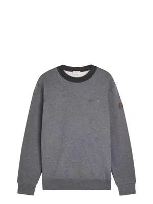 Moncler Logo-patch Crew-neck Sweatshirt - Grey