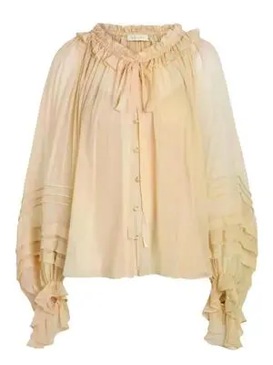ZIMMERMANN Rebellion Corded Ruffled Blouse