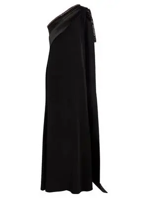 Roland Mouret Embellished One-shoulder Maxi Dress - Black