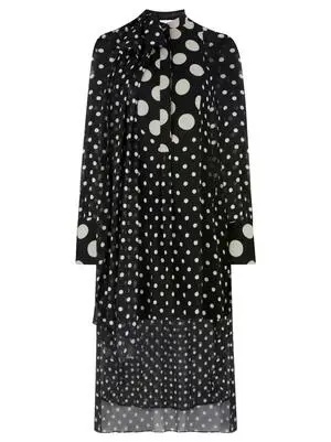 Nina Ricci Polka Dot Mini Dress - Black