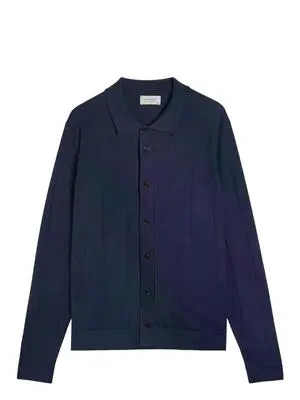John Smedley Floyd Buttoned Cardigan - Blue