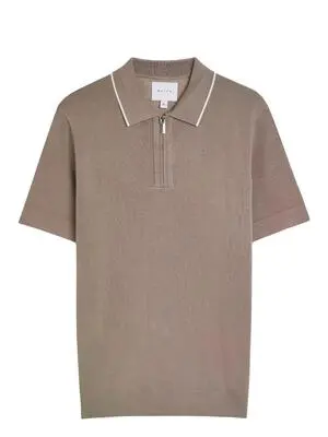 RAITH Henry Half-zip Polo Shirt - Neutrals