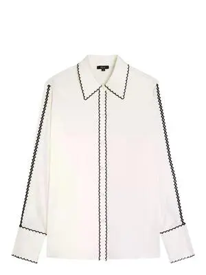 Rails Aloise Scalloped Collared Shirt - White