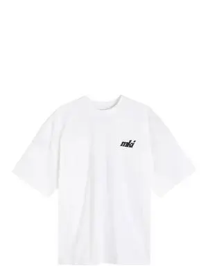 MKI MIYUKI ZOKU Stamp Logo T-shirt - White