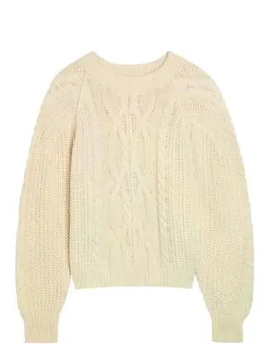 Free People Frankie Cable Knit Sweater - Neutrals