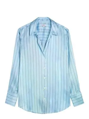 Rails Striped Buttoned Shirt - Blue
