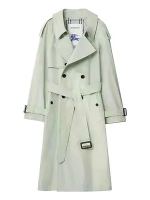 Burberry Double-breasted Belted Trench Coat - Green