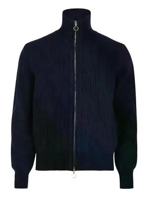 Oliver Spencer Overton Zip-fastening Roll-neck Cardigan - Blue