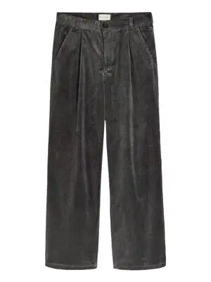 Oliver Spencer Pleated Corduroy Trousers - Grey