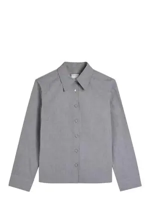 Calvin Klein Buttoned Collared Top - Grey