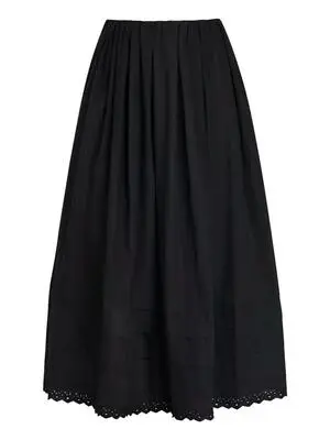 FAITHFULL THE BRAND Ruth Broderie-Anglaise Midi Skirt
