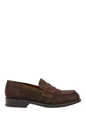 GRENSON Stitched Suede Loafers