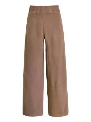 Eberjey Ribbed Wide-leg Trousers - Brown