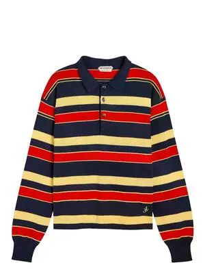 JW Anderson Striped Polo Top - Blue