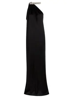 Stella McCartney Embellished One-shoulder Gown - Black